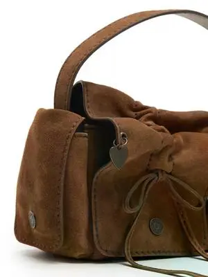 Acne Studios Drawstring-detail Leather Shoulder Bag