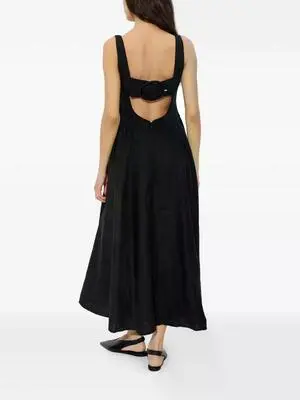 Cult Gaia Buckle Square-neck Midi Dress