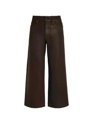 Women's Brown Wide-leg Jeans