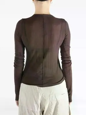 Rick Owens Ribbed Long-sleeved Top