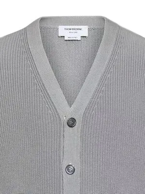 Thom Browne V-neck Stripe Cardigan - Grey