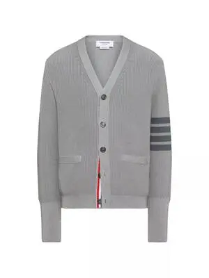 Thom Browne V-neck Stripe Cardigan - Grey