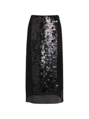 JOSEPH Sequin-embellished Midi Skirt - Black