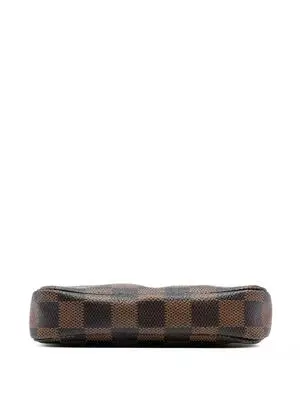 LOUIS VUITTON 2014 Damier Ebene Mini Pochette Accessoires - Brown