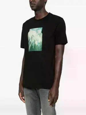 BOSS Printed-artwork T-shirt In Cotton Jersey