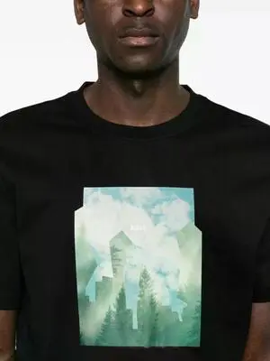 BOSS Printed-artwork T-shirt In Cotton Jersey