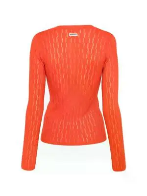 Patrizia Pepe V-neck Long-sleeve Sweater - Orange