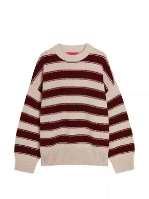 THE ELDER STATESMAN Striped Crewneck Sweater