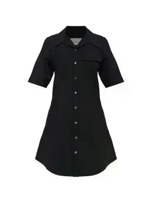 Ami Button Short-sleeve Dress
