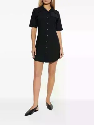 Ami Button Short-sleeve Dress