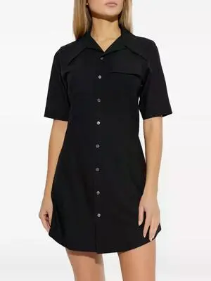 Ami Button Short-sleeve Dress