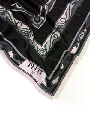 Emilio Pucci Mixed-prints Jacquard Scarf - Black