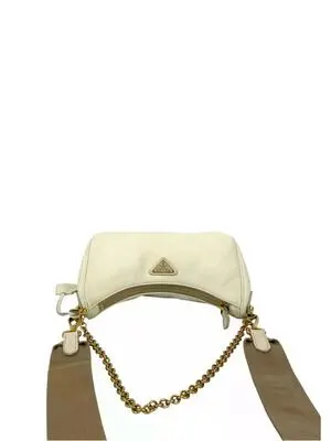 Prada 2019-2025 Saffiano Re-edition 2005 Satchel - White