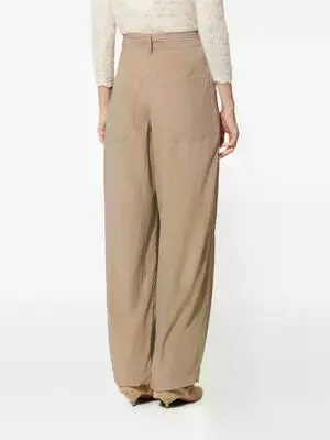 Isabel Marant Étoile Inaya Pleated Wide-leg Trousers - Neutrals