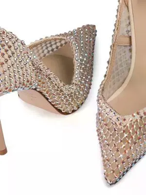 LE SILLA Gilda Embellished Heeled Pumps - Neutrals