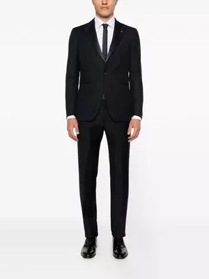 Tagliatore Satin-trim Suit