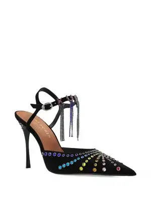 Kurt Geiger Crystal Embellished Suede Pumps