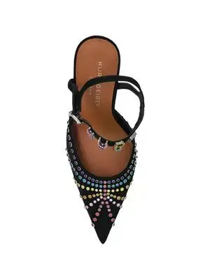 Kurt Geiger Crystal Embellished Suede Pumps