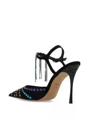 Kurt Geiger Crystal Embellished Suede Pumps