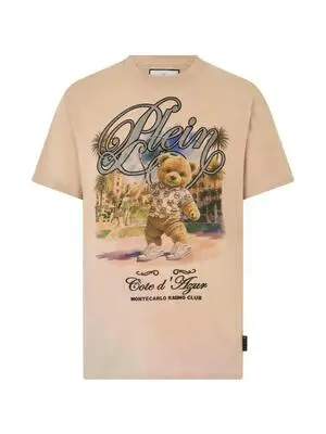 Philipp Plein Teddy Tennis Round-neck T-shirt - Neutrals