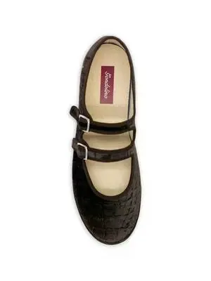GONDOLINA Croco Mary Jane Ballet Flats