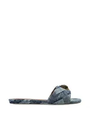 Kurt Geiger Kensington Eagle-head Flat Sandals - Blue
