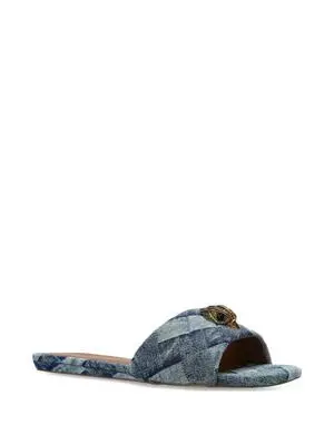 Kurt Geiger Kensington Eagle-head Flat Sandals - Blue