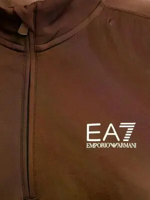 EA7 Logo-print Ski Top - Brown