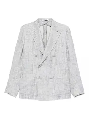 Tagliatore Double-breasted Patterned Jacket