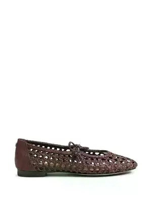 Sam Edelman Marcie Woven Tie Ballet Flats - Brown