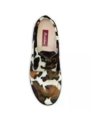 GONDOLINA Rodeo Cow-print Boat Shoes