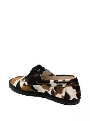 GONDOLINA Rodeo Cow-print Boat Shoes