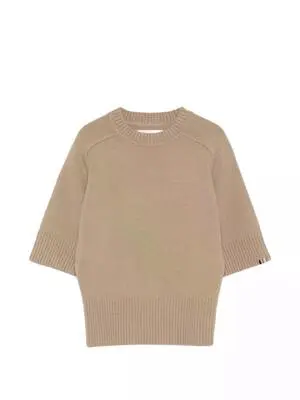 Extreme Cashmere Nº374 Lauren Half-sleeve Sweater - Neutrals