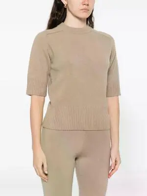 Extreme Cashmere Nº374 Lauren Half-sleeve Sweater - Neutrals
