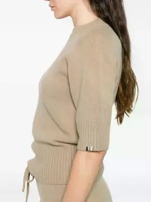 Extreme Cashmere Nº374 Lauren Half-sleeve Sweater - Neutrals
