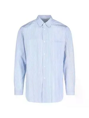 Comme Des Garçons Striped Pocket Shirt - Blue