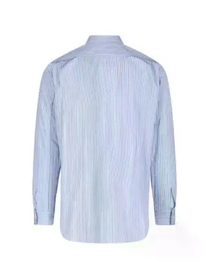 Comme Des Garçons Striped Pocket Shirt - Blue