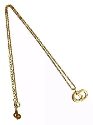 Dior Plated Cd Logo Pendant Necklace - Gold