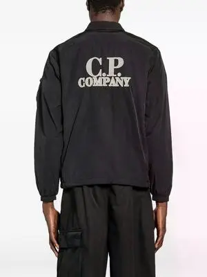 C.P. COMPANY Chrome-r Graphic Zipped Overshirt - Black