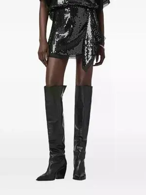 ALLSAINTS Sequin Embellished Asymmetric Skirt