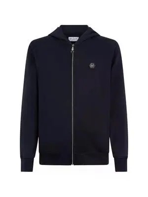 Philipp Plein Logo Plaque Zip Hoodie