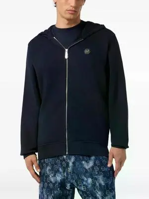 Philipp Plein Logo Plaque Zip Hoodie