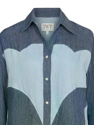 TWP Austin Panelled Shirt - Blue