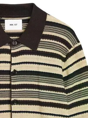 Nn07 Nolan Striped Button-up Cardigan