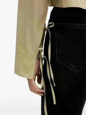 Karl Lagerfeld Tie-detail Cropped Shirt
