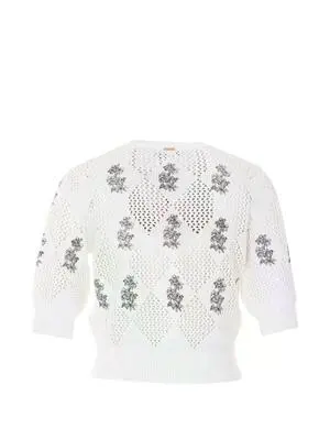 TWINSET Embroidered Crew-neck Top