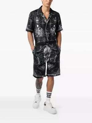 Philipp Plein Printed Silk Shorts