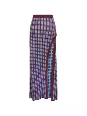 Rabanne Geometric-print Side-slit Skirt