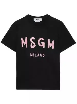 MSGM Logo-print Cotton T-shirt