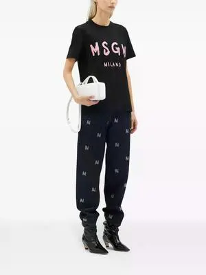 MSGM Logo-print Cotton T-shirt